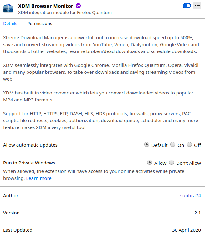 XDM Needs Additional Components To Download This Video · Issue #145 · subhra74/xdm · GitHub