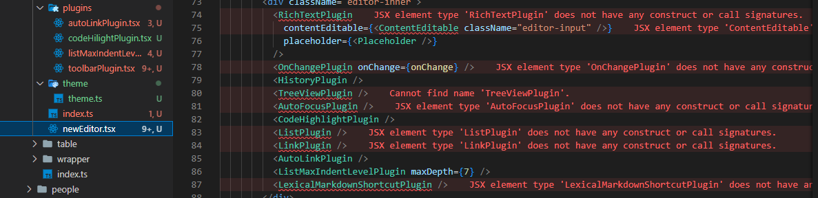 Bug: lexical with Typescript components · Issue #2695 · facebook/lexical · GitHub