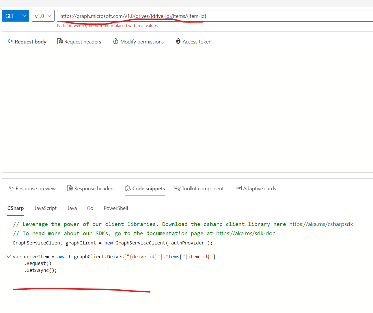 Accessing a driveItem give a URL? · Issue #1545 · microsoftgraph/msgraph-sdk-dotnet · GitHub