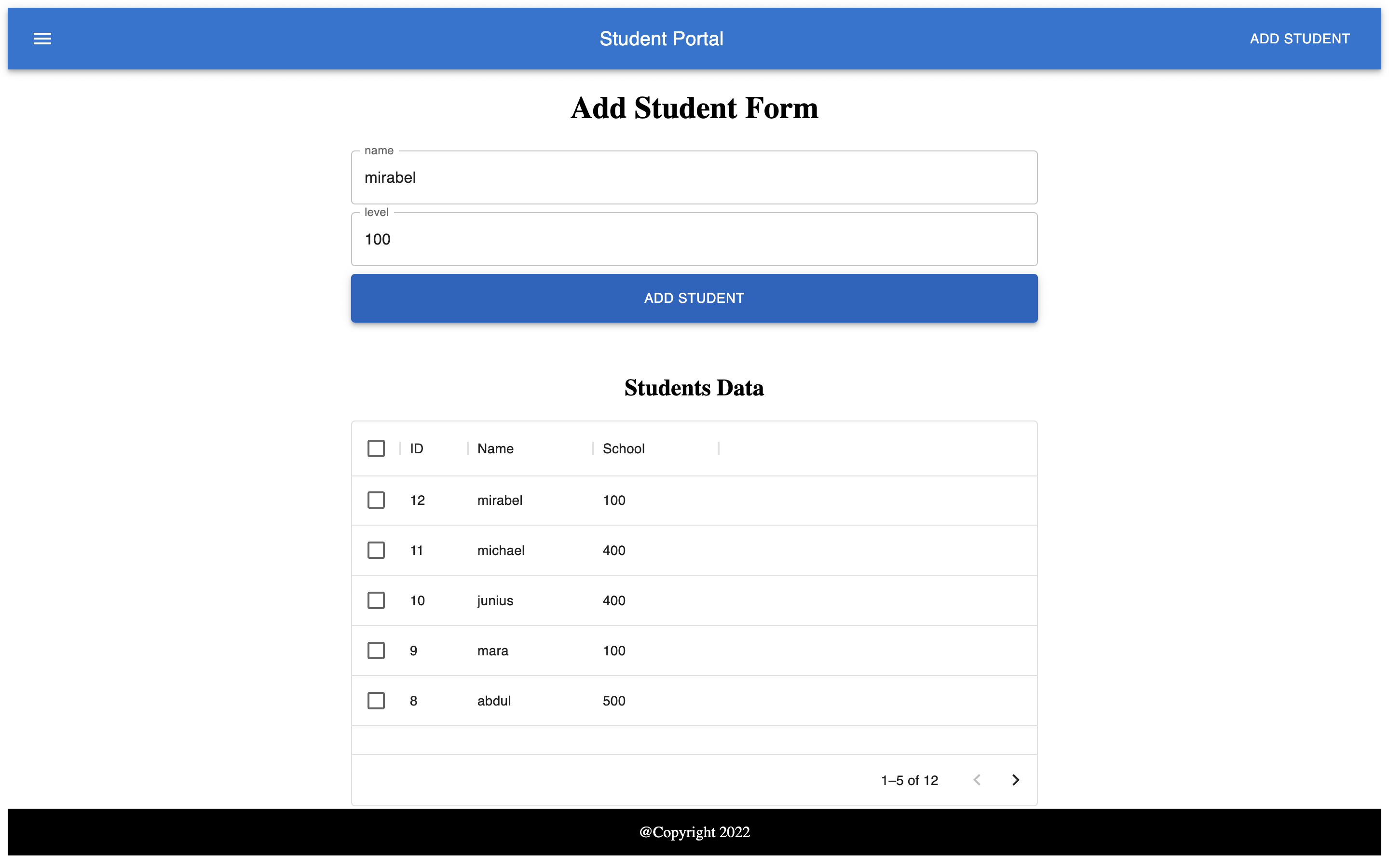 GitHub - phegondev/studentportal: tutorial using spring-boot, react and mysql