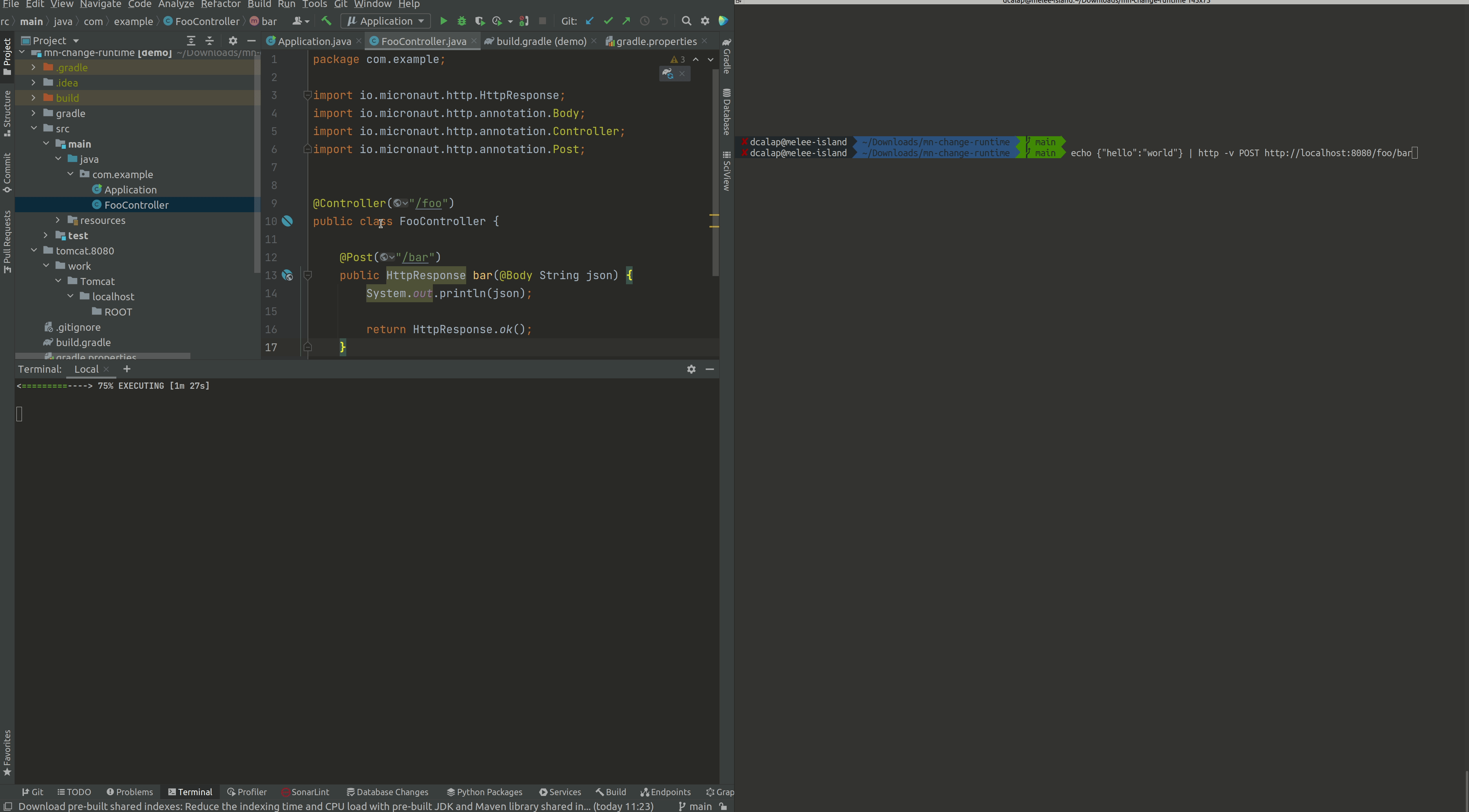 Unexpected response from a Controller using tomcat · Issue #177 · micronaut-projects/micronaut ...