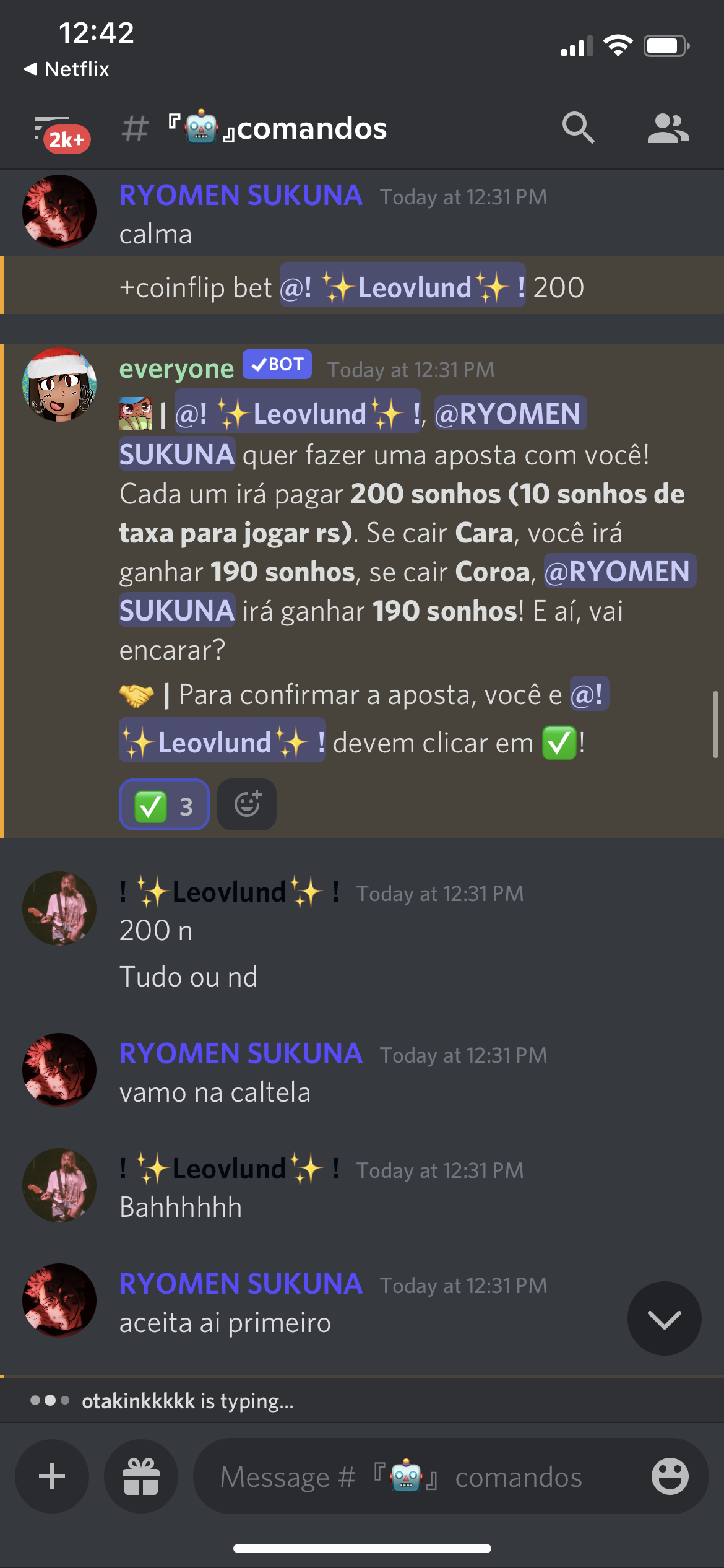 Acho que encontrei um bug no coinflip · Issue #313 · LorittaBot/DreamLand · GitHub