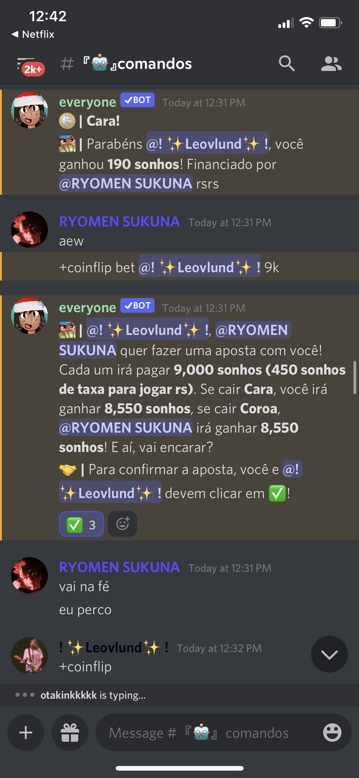 Acho que encontrei um bug no coinflip · Issue #313 · LorittaBot/DreamLand · GitHub