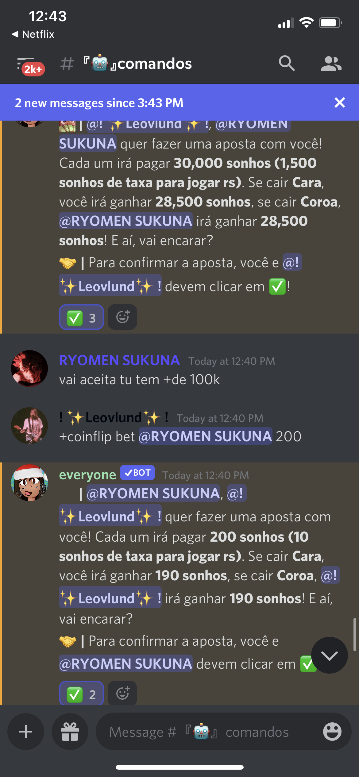Acho que encontrei um bug no coinflip · Issue #313 · LorittaBot/DreamLand · GitHub