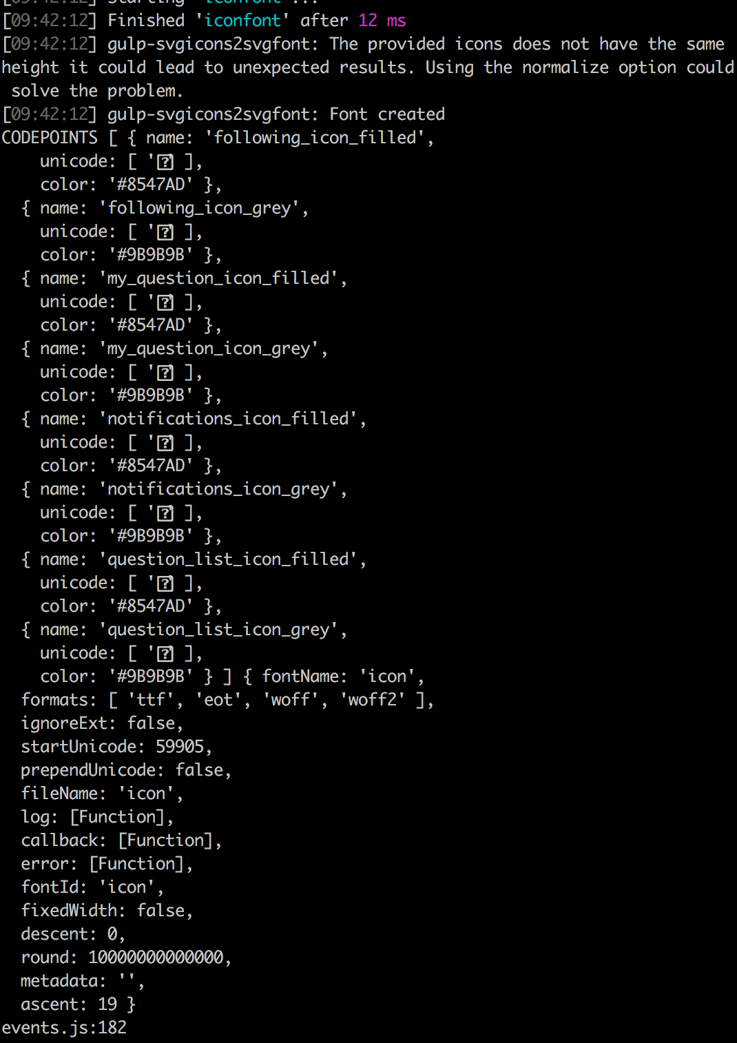 Font Icon Glyph Codes Not Showing In Terminal · Issue 144 · Nfroiduregulp Iconfont · Github