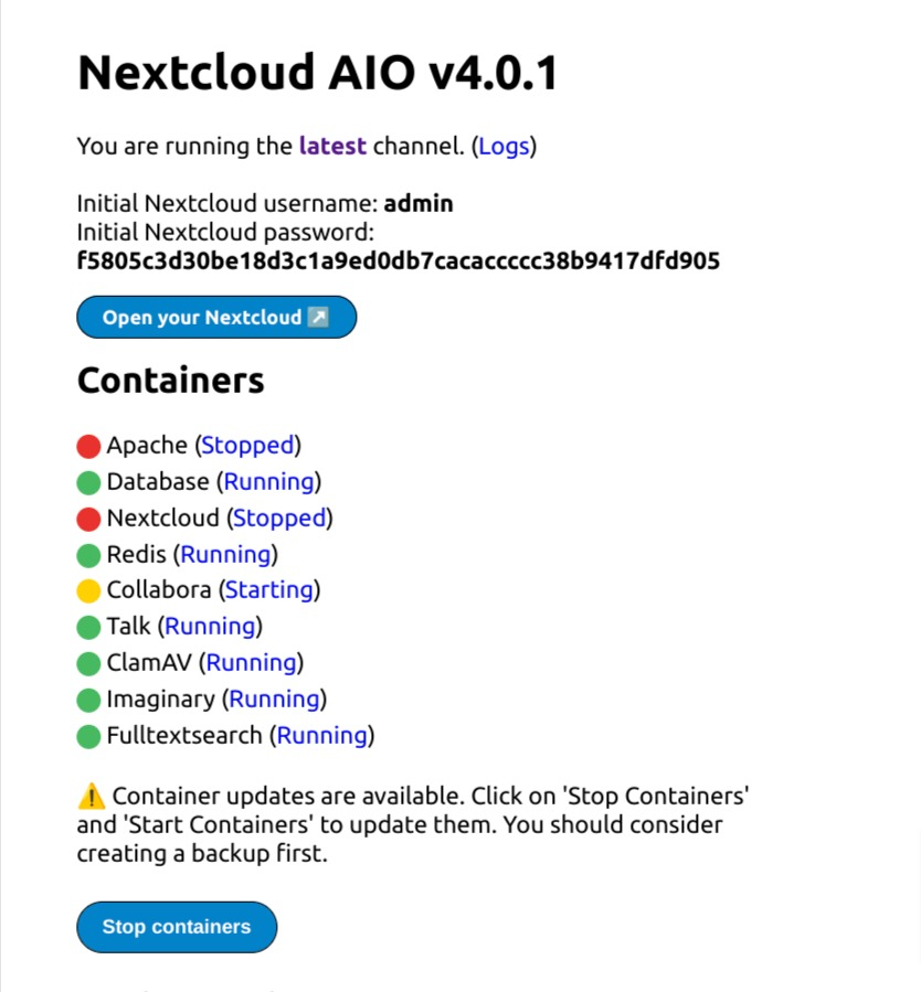 Error in new instalation Using Proxmox · Issue #1681 · nextcloud/all-in-one · GitHub