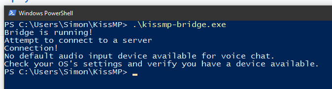 Bridge closes when connecting to server if no microphone is connected · Issue #69 · TheHellBox ...