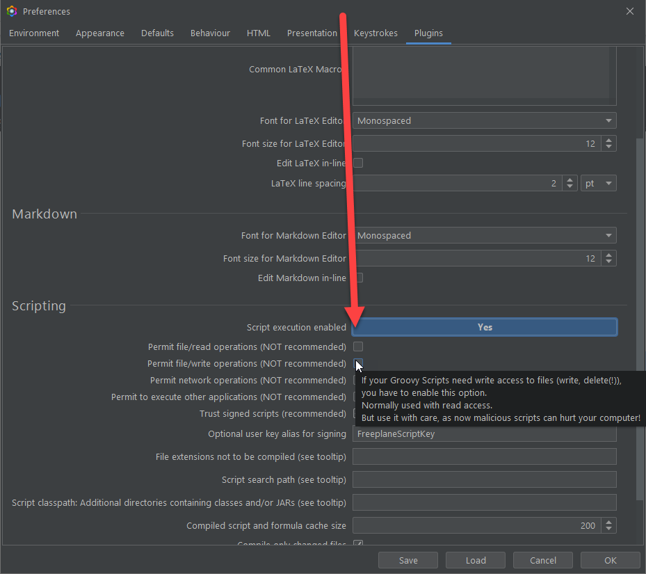 enable "Permit File/Read Operations (NOT recommended)" · Issue #642 · freeplane/freeplane · GitHub