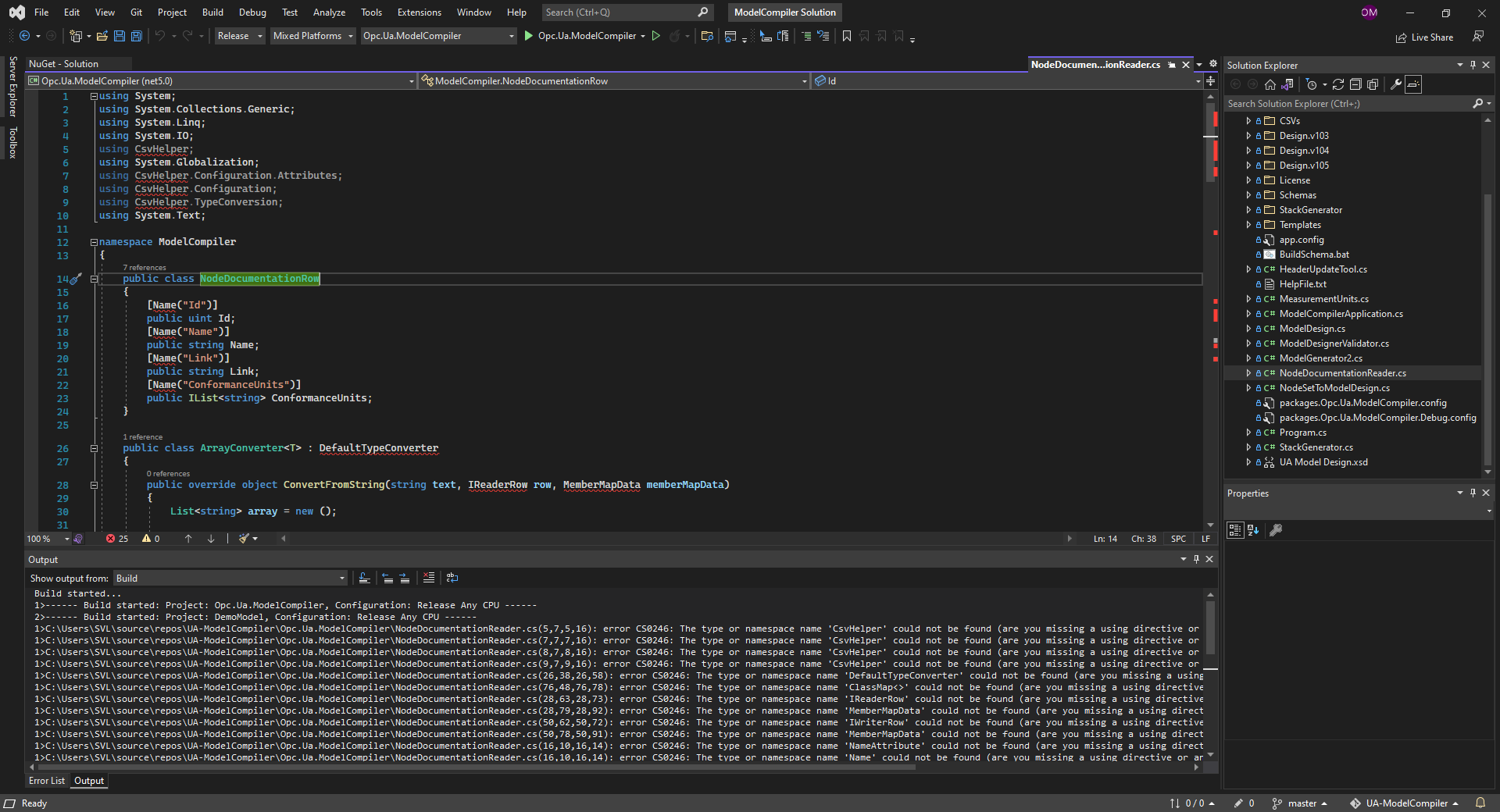 Missing csvHelper · Issue #99 · OPCFoundation/UA-ModelCompiler · GitHub