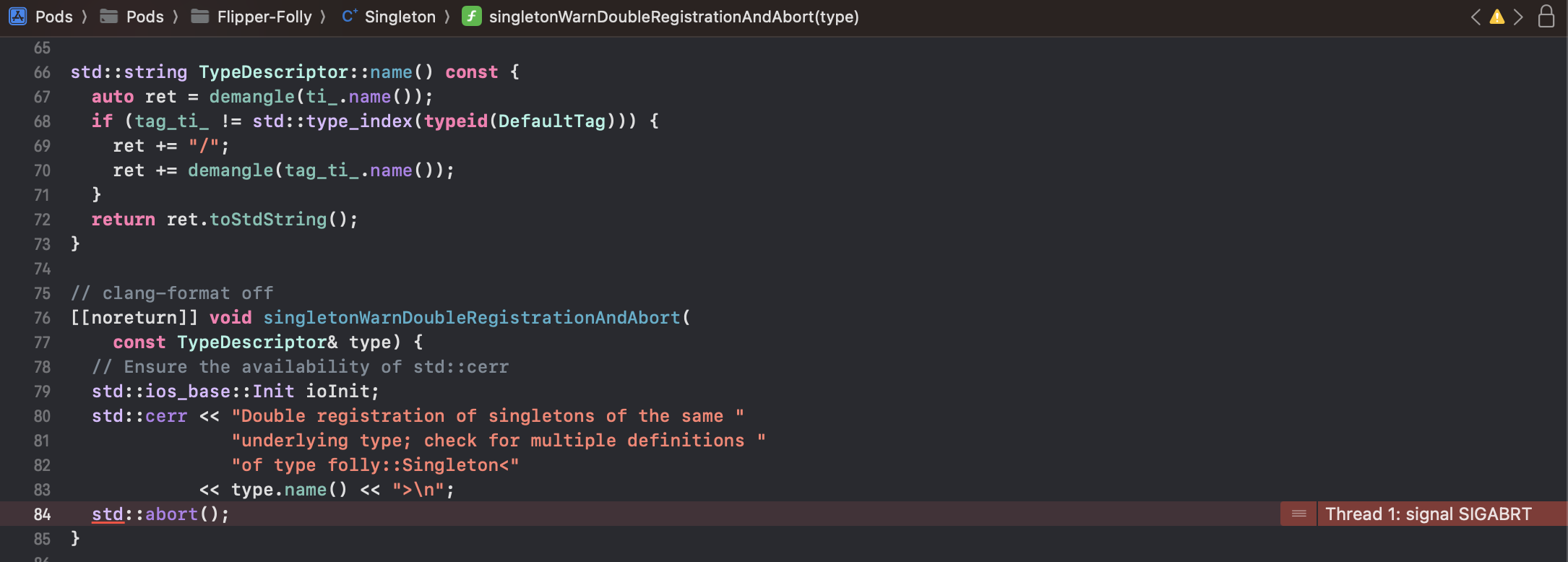 crash with iOS app without componentkit with Flipper-Folly · Issue ...