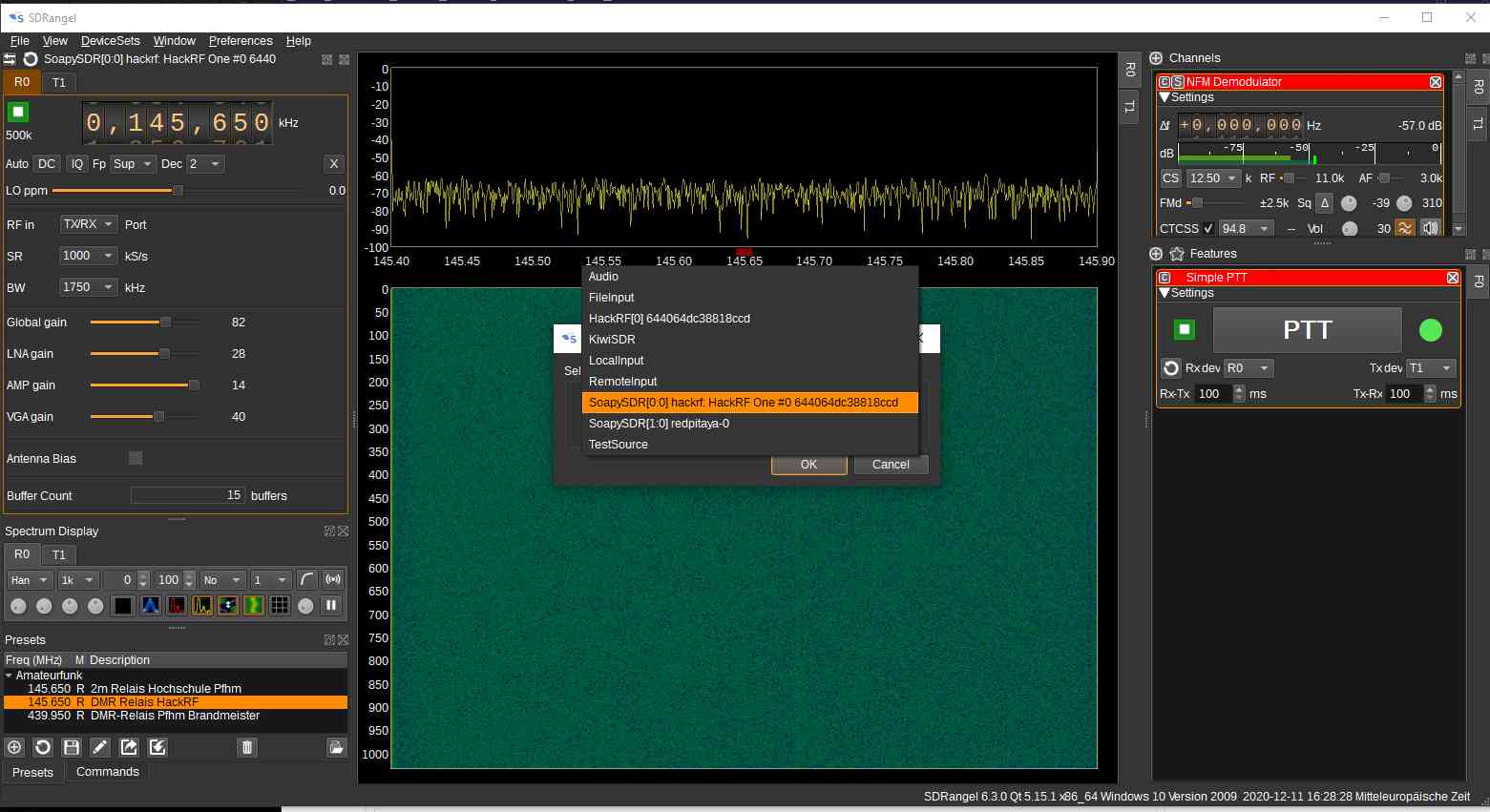 Hackrf one can not run on Windows (optional SoapySDR support) · Issue #718 · f4exb/sdrangel · GitHub