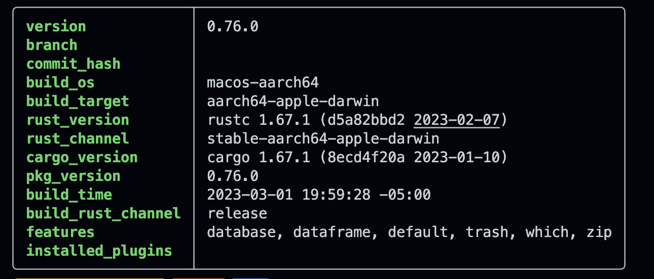open-df command isn't available when built with --features=dataframe · Issue #7665 · nushell ...