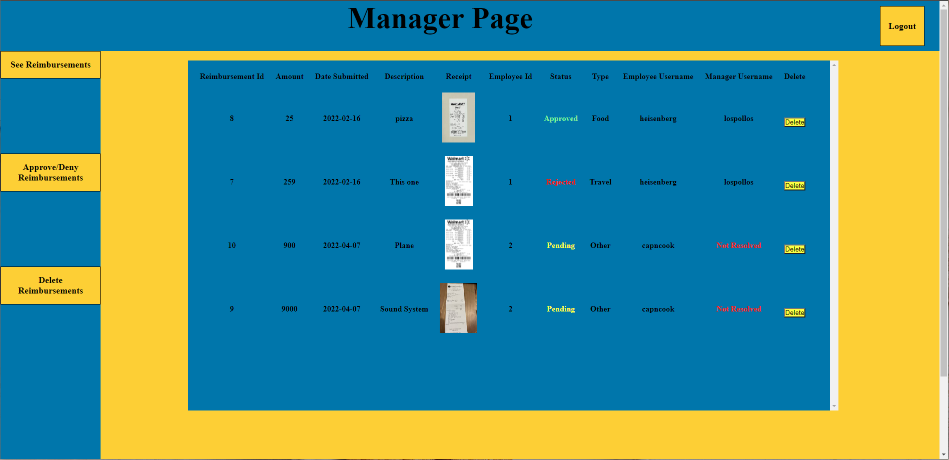 GitHub - wumby/Expense-Reimbursement-System