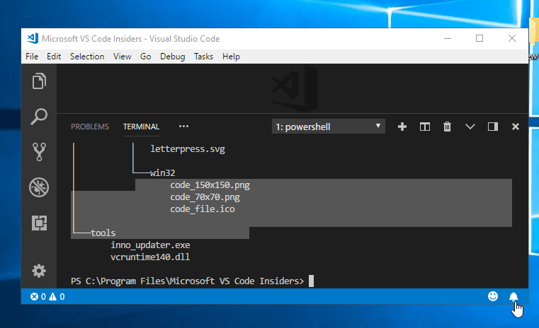 1.26 Insider: Terminal selection scrolls up and down with the terminal ...