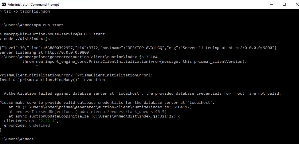 Error while npm run start for auction house · Issue #1347 · suriyun ...