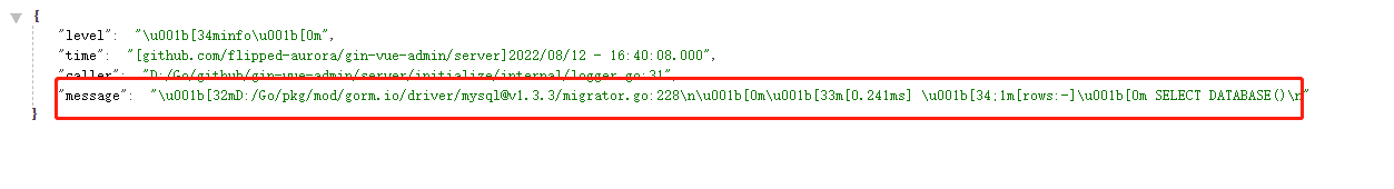 [Bug]: 日志输出sql乱码 · Issue #1198 · flipped-aurora/gin-vue-admin · GitHub