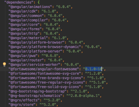 "export 'FontAwesomeModule' (imported as 'i97') was not found in '@fortawesome/angular ...