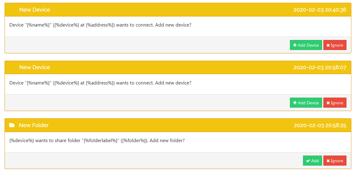 Device Name And Other Fields Not Shown In New Device Message · Issue 6307 · Syncthing