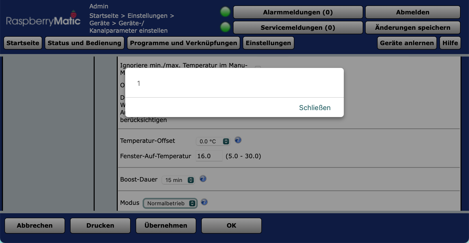 Unnötiger, nichtsaussagender Dialog · Issue #1365 · jens-maus/RaspberryMatic · GitHub