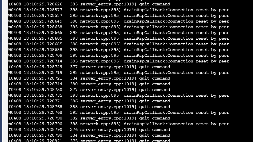 INFO中的信息 server_entry.cpp:1019] quit command · Issue #93 · Tencent/Tendis · GitHub