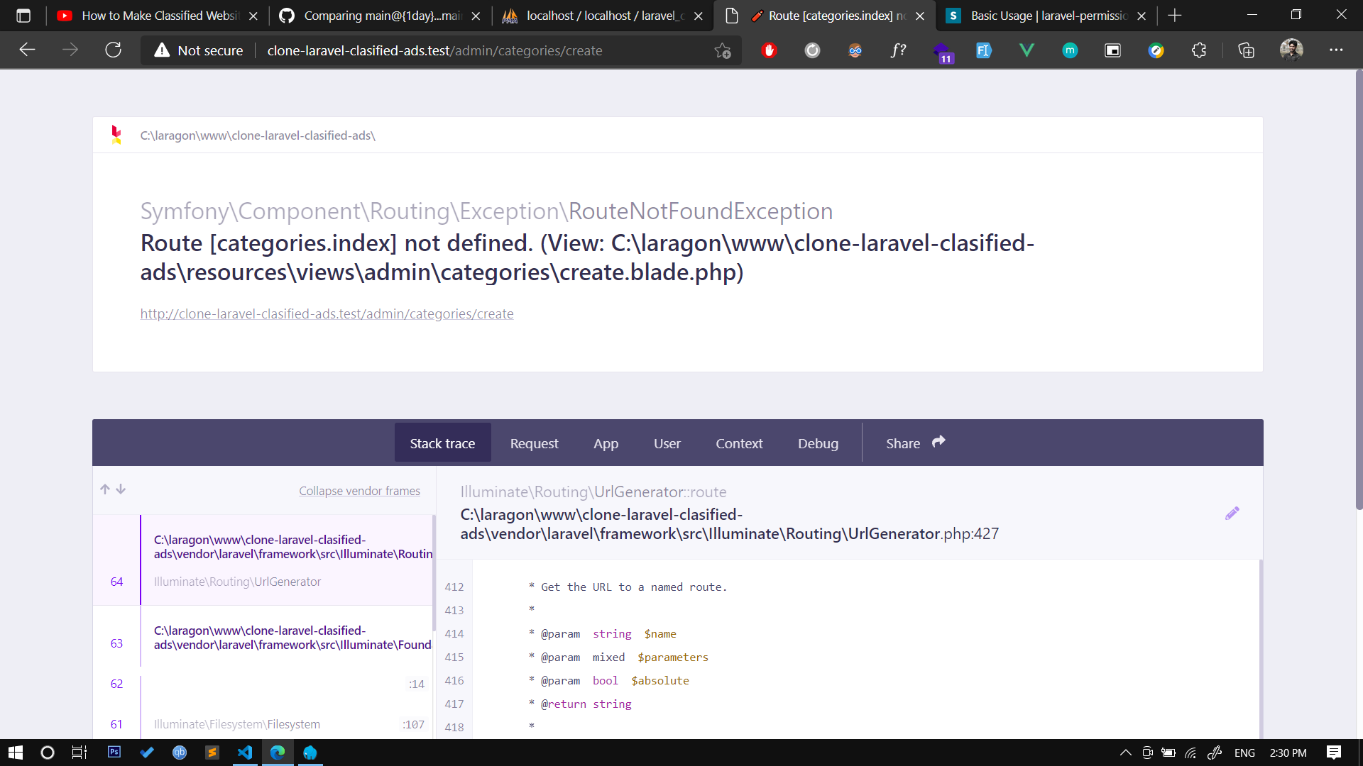 fixed route redirects like (categories.index) not defined by developermithu · Pull Request #1 ...