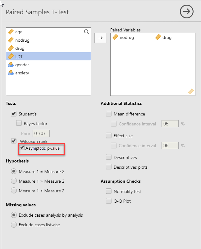 Feature Request Asymptotic P Value For Non Parametric Tests · Issue 1005 · Jamovijamovi · Github