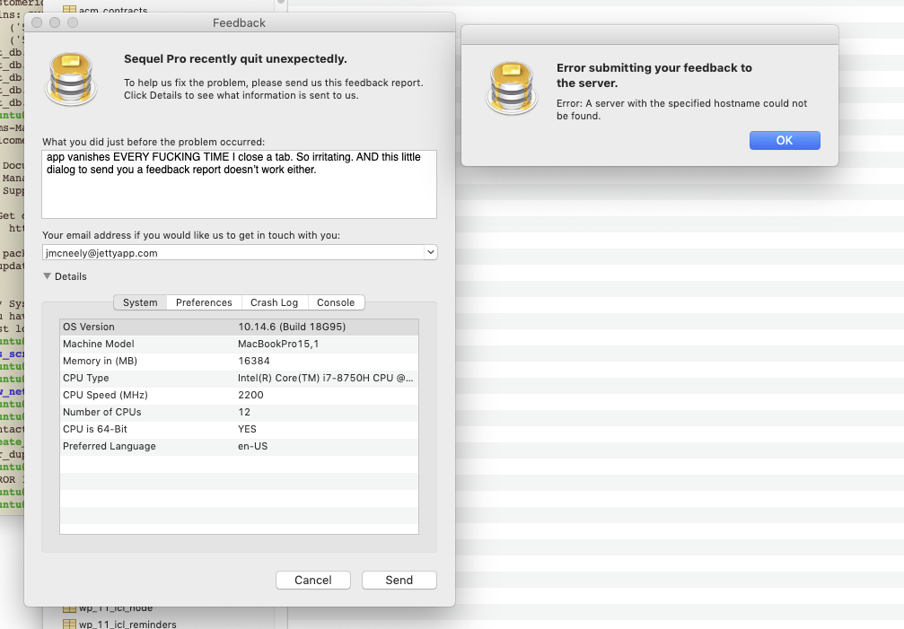 Bug on every close · Issue #3542 · sequelpro/sequelpro · GitHub