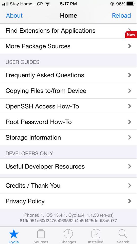 cydia crashes when trying to open any packages. jailbroke ios 13.4.1 ...