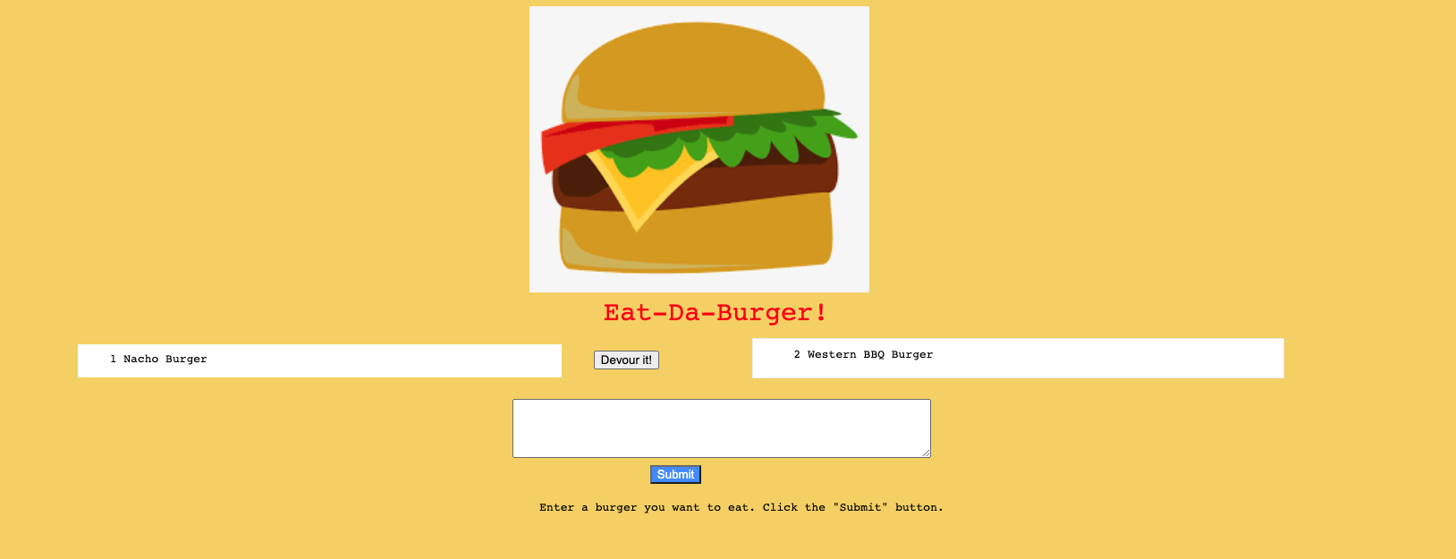 Github Alsrichaburger In This Assignment Create A Burger Logger With Mysql Node Express