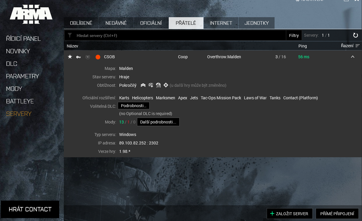 Addon Mismatch. Client has extra addons: "ace_medical_menu" · Issue #7678 · acemod/ACE3 · GitHub