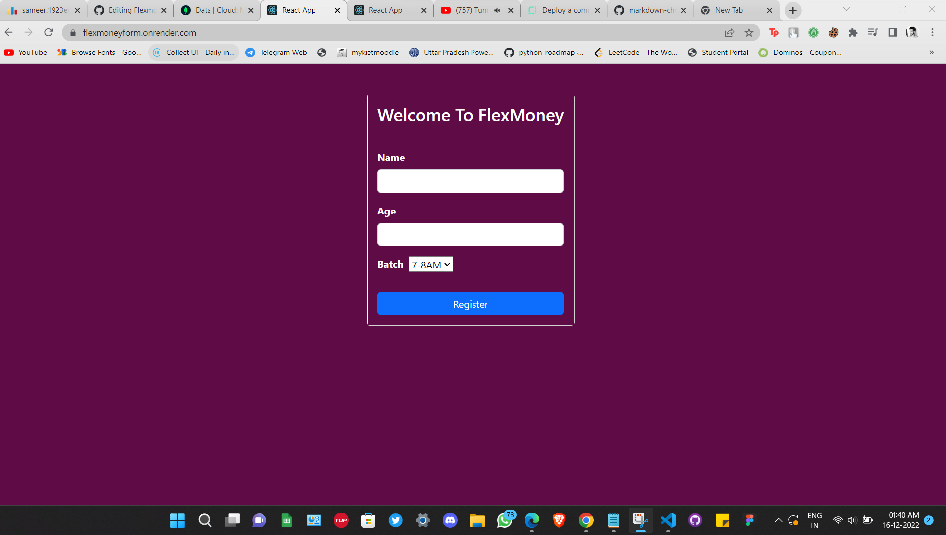 GitHub - sameercr7/FlexmoneyTask: HOSTED LINK-https://flexmoneyform ...