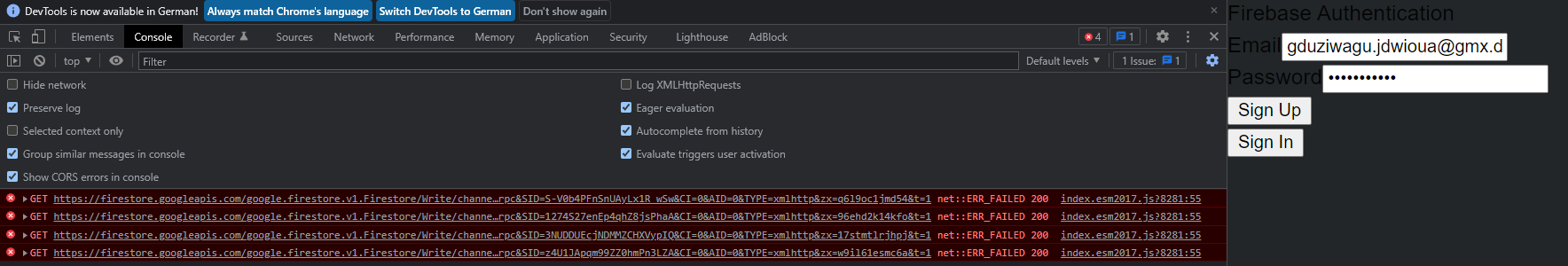 net::ERR_FAILED 200 while adding new Document · Issue #5918 · firebase/firebase-js-sdk · GitHub