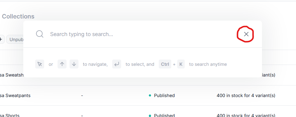 Clicking On X Icon Doesn T Close Search Modal · Issue 554 · Medusajs Admin · Github