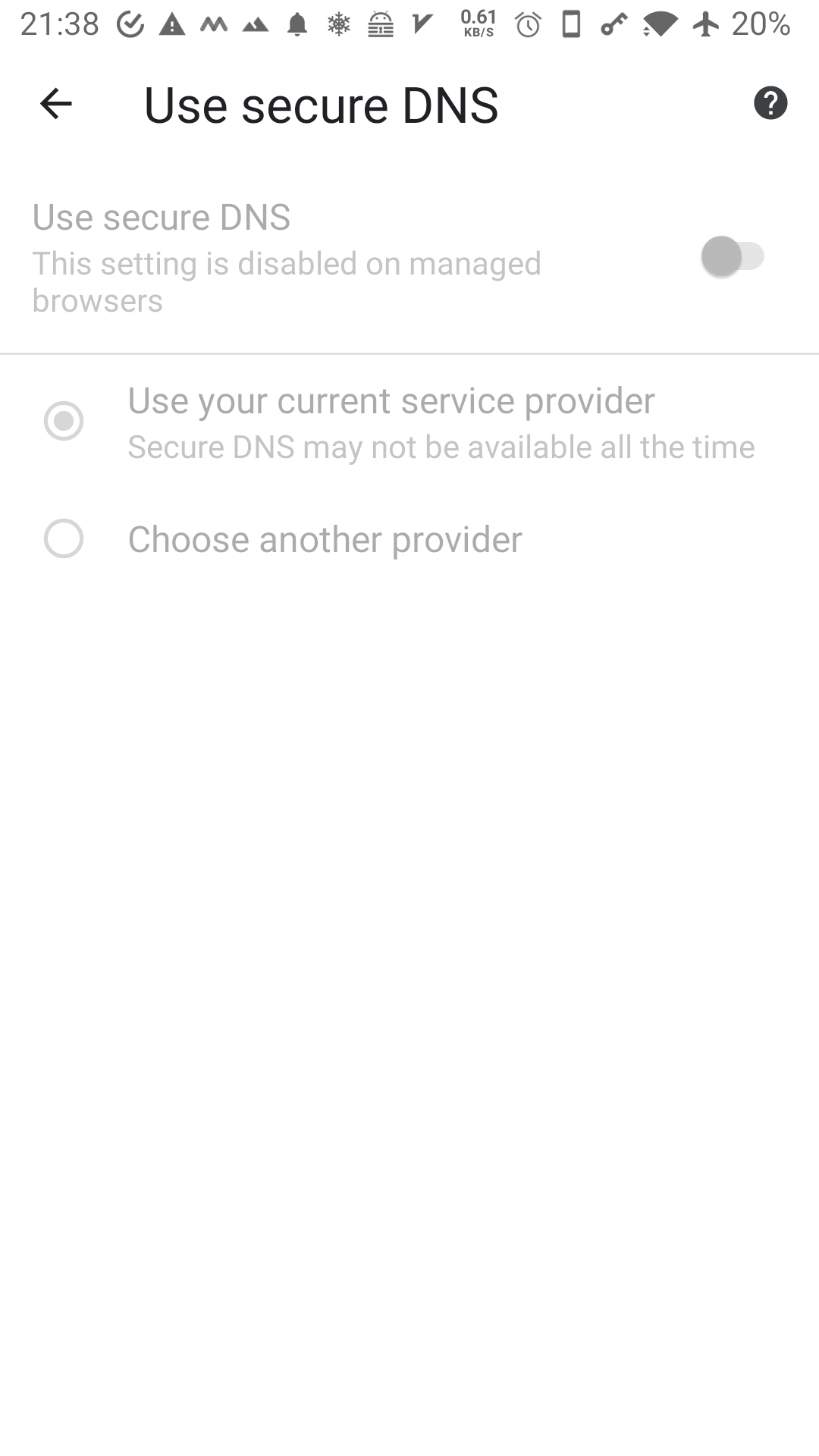 DNS over HTTPS can't be enabled because of "managed browser" · Issue #832 · bromite/bromite · GitHub