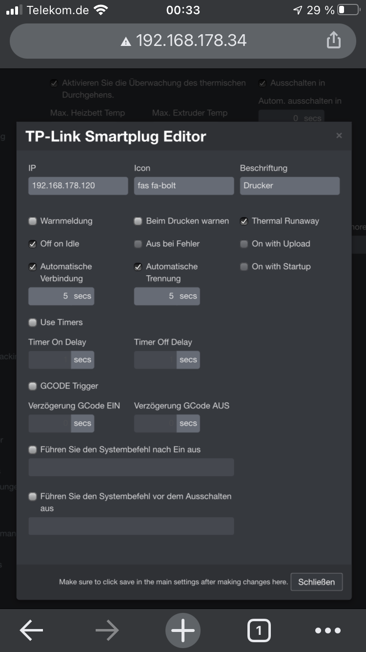 Idle Power off Test is working. Power off after print not working ...