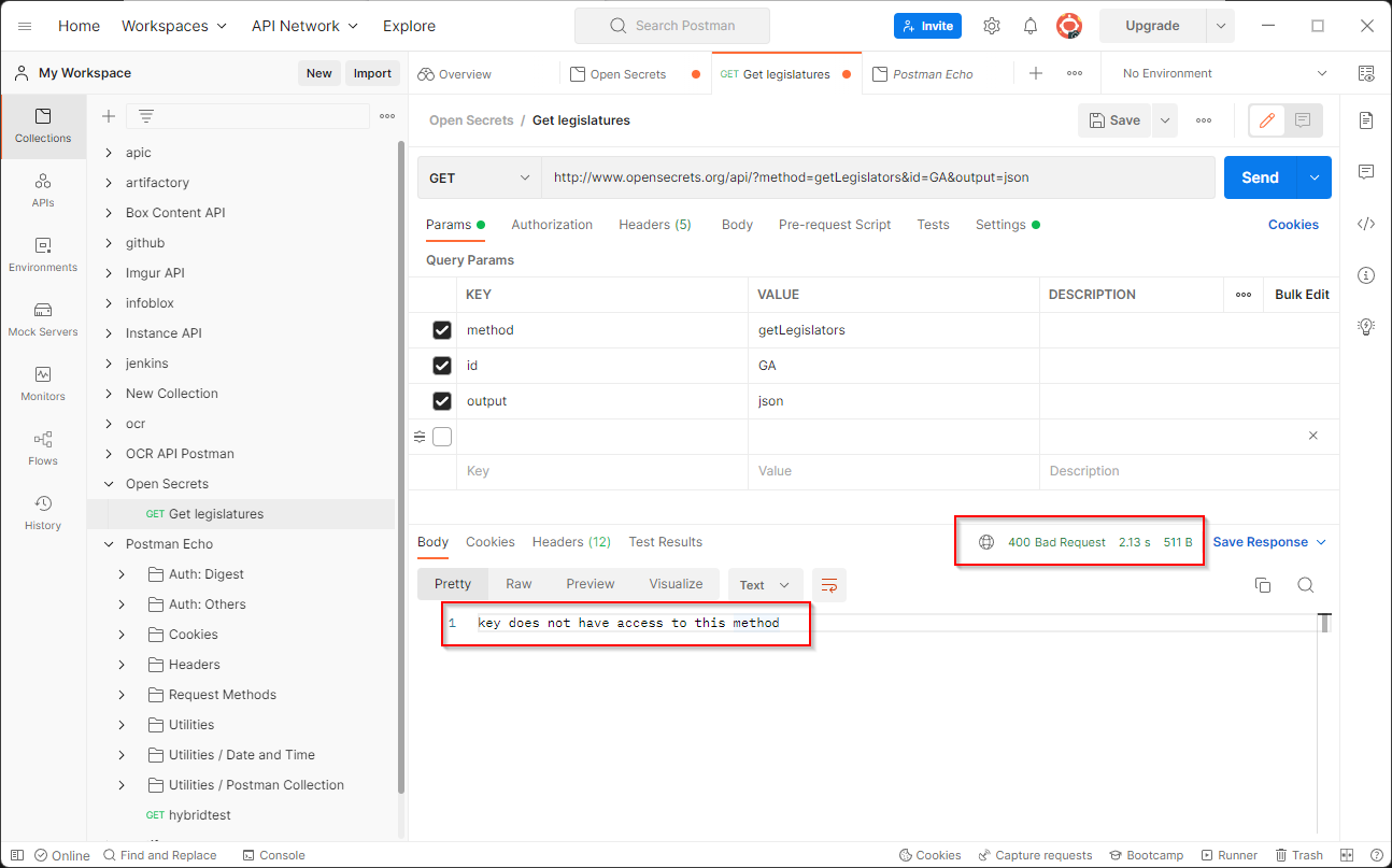Authorization configured for collections not correctly inherited by requests within collections ...