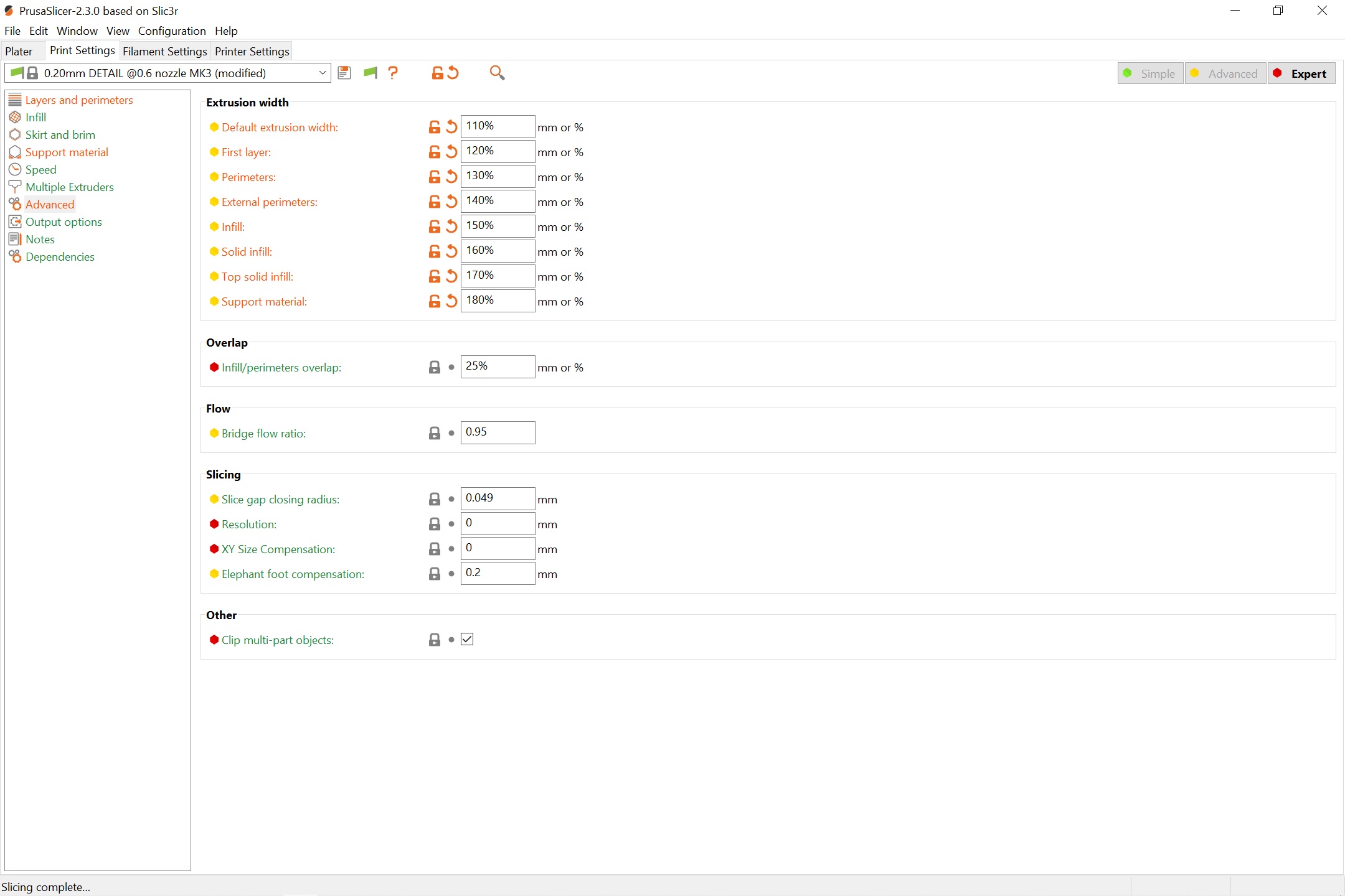 Extrusion width - Using percent instead of mm does not work · Issue #5894 · prusa3d/PrusaSlicer ...
