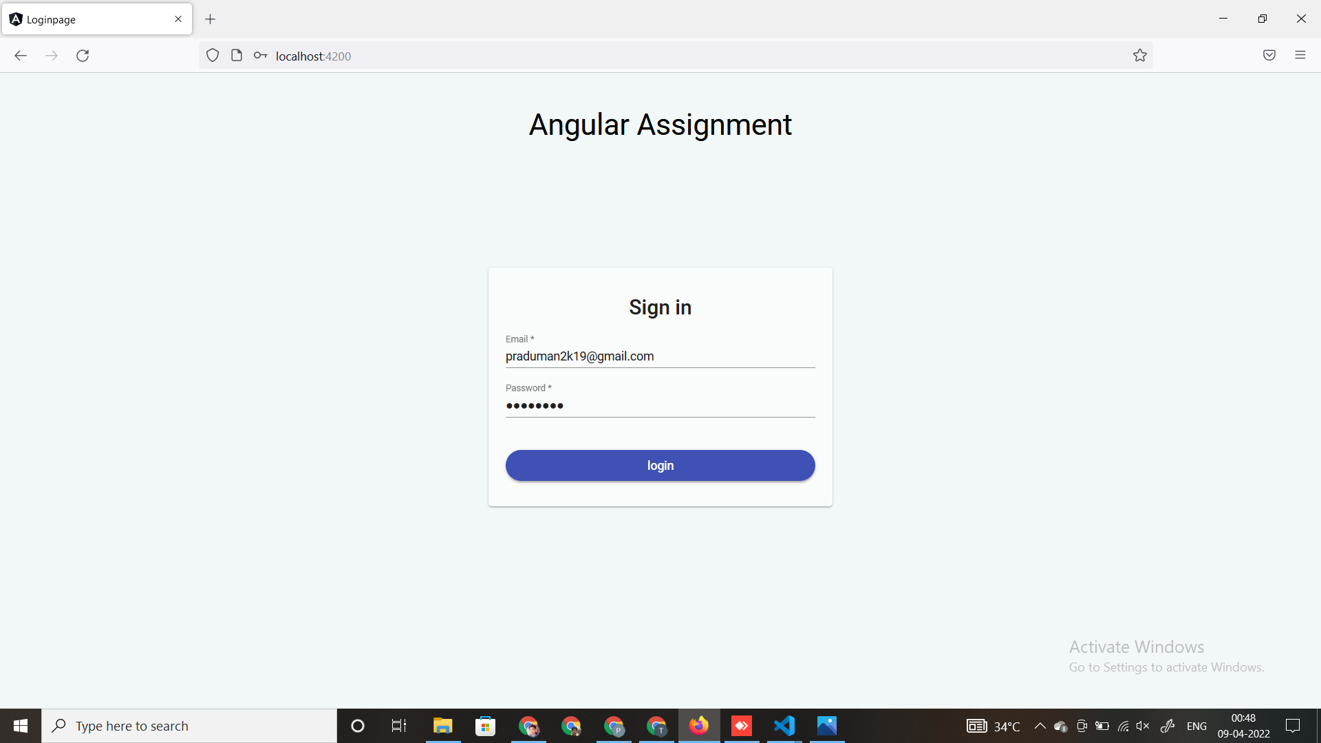 GitHub - Praduman2k19/login-page: login page assignment