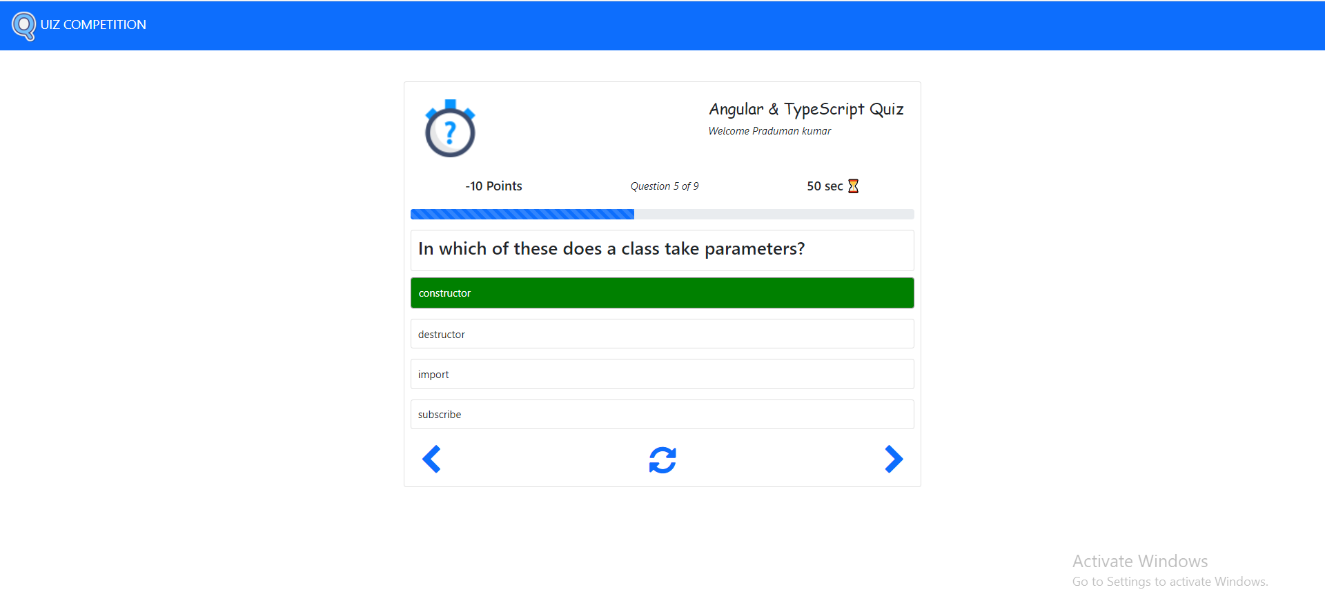GitHub - Praduman2k19/Quiz-Competition: Quize App
