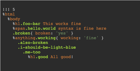 HAML syntax highlighting broken · Issue #1435 · highlightjs/highlight ...