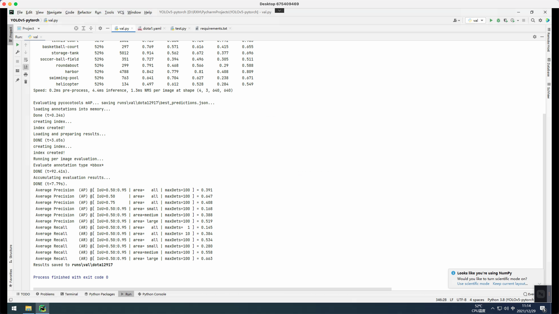 How to get APs values for large, medium and small targets · Issue #6110 · ultralytics/yolov5 ...