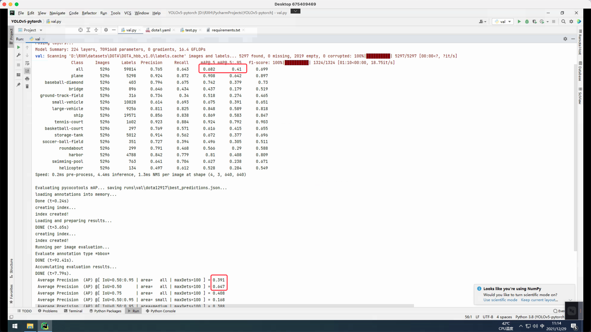 How to get APs values for large, medium and small targets · Issue #6110 · ultralytics/yolov5 ...
