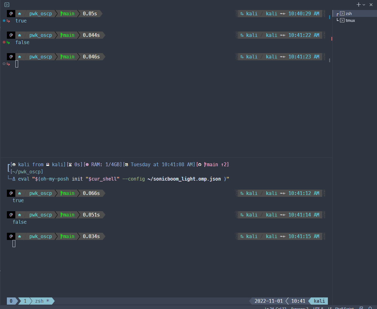 Sonicboom not perfectly working under tmux? · JanDeDobbeleer oh-my-posh · Discussion #2703 · GitHub
