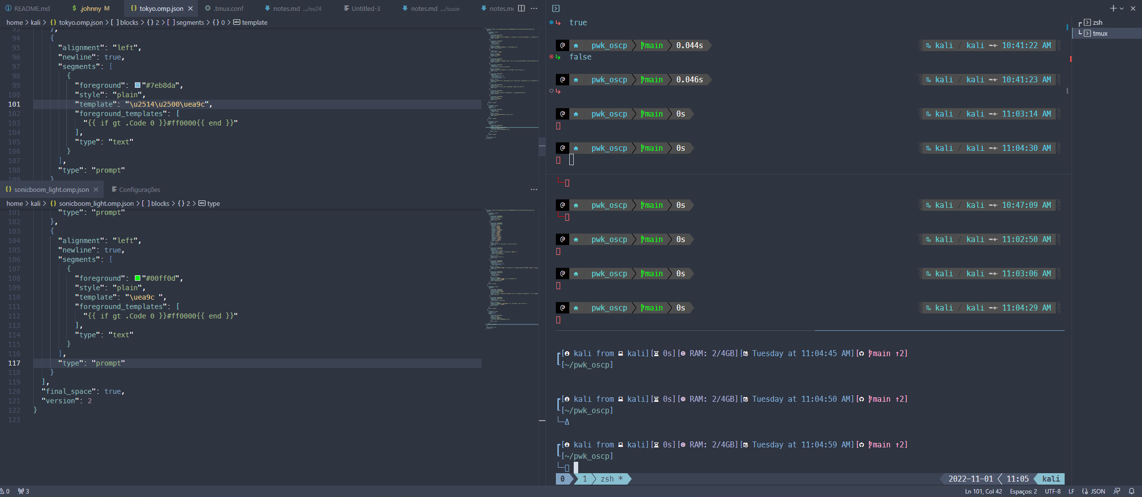 Sonicboom not perfectly working under tmux? · JanDeDobbeleer oh-my-posh · Discussion #2703 · GitHub