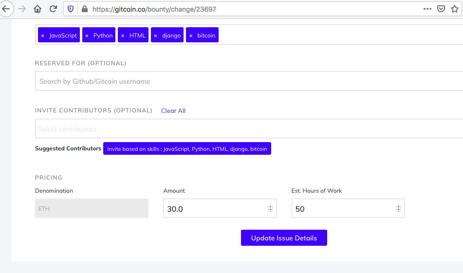 change bounty form does not present correct bounty amount as a prefill · Issue #7366 · gitcoinco ...