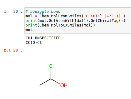 Support squiggly bonds from CXSMILES import · Issue #4525 · rdkit/rdkit ...