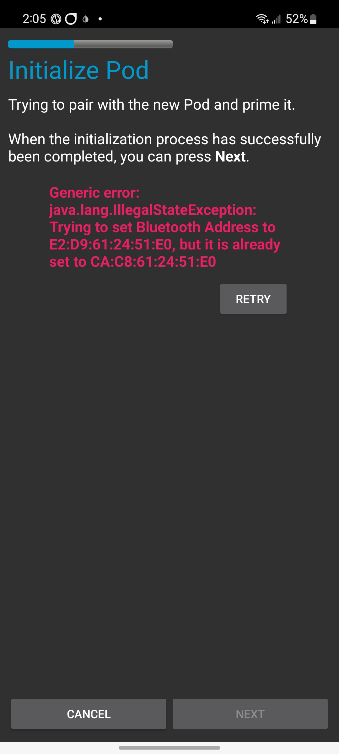 AAPS 3.0.0.2 Dash Pod Activation problem · Issue #1891 · nightscout/AndroidAPS · GitHub