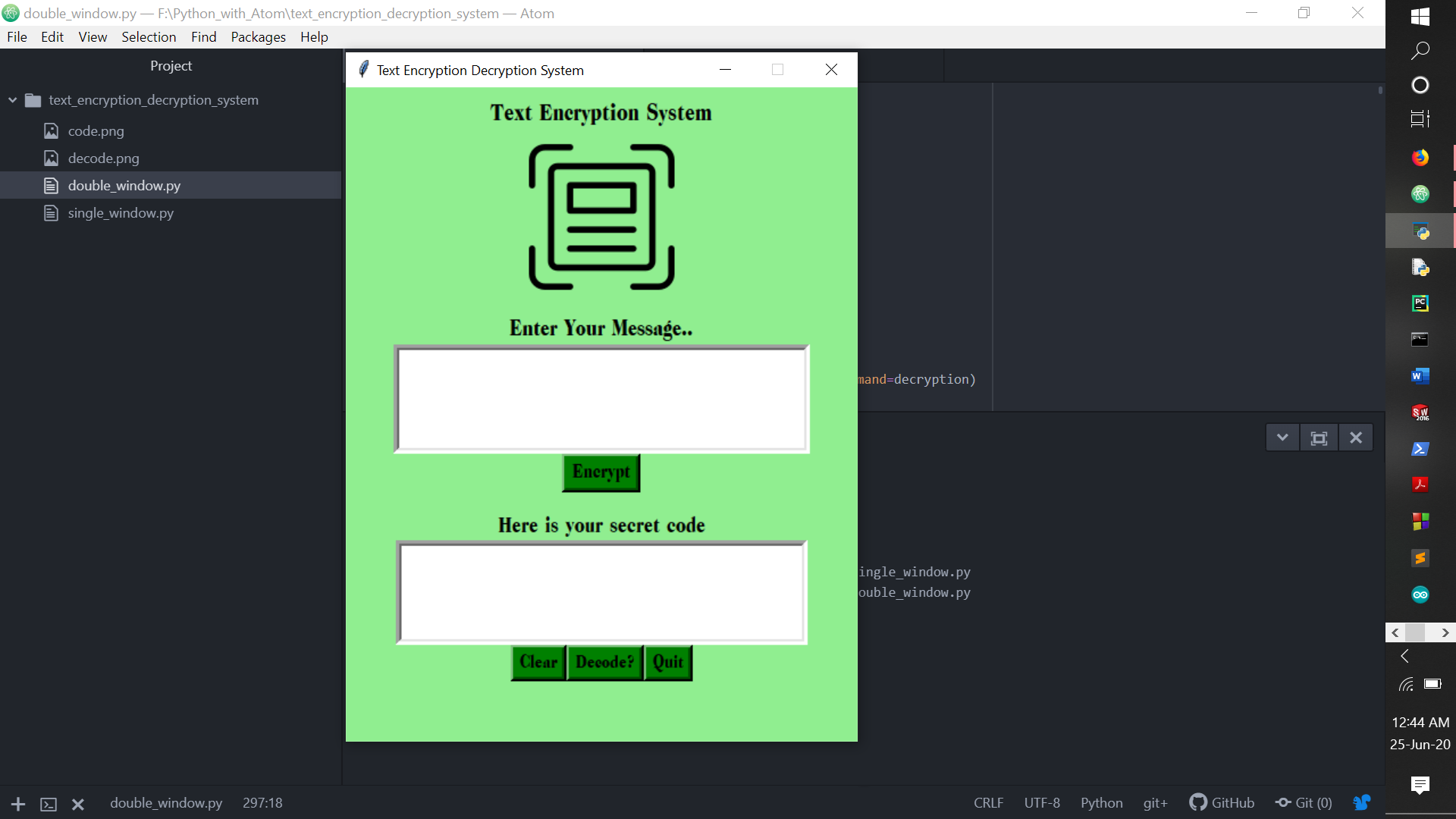 Github Raihan 009text Encryption Decryption System Gui Text