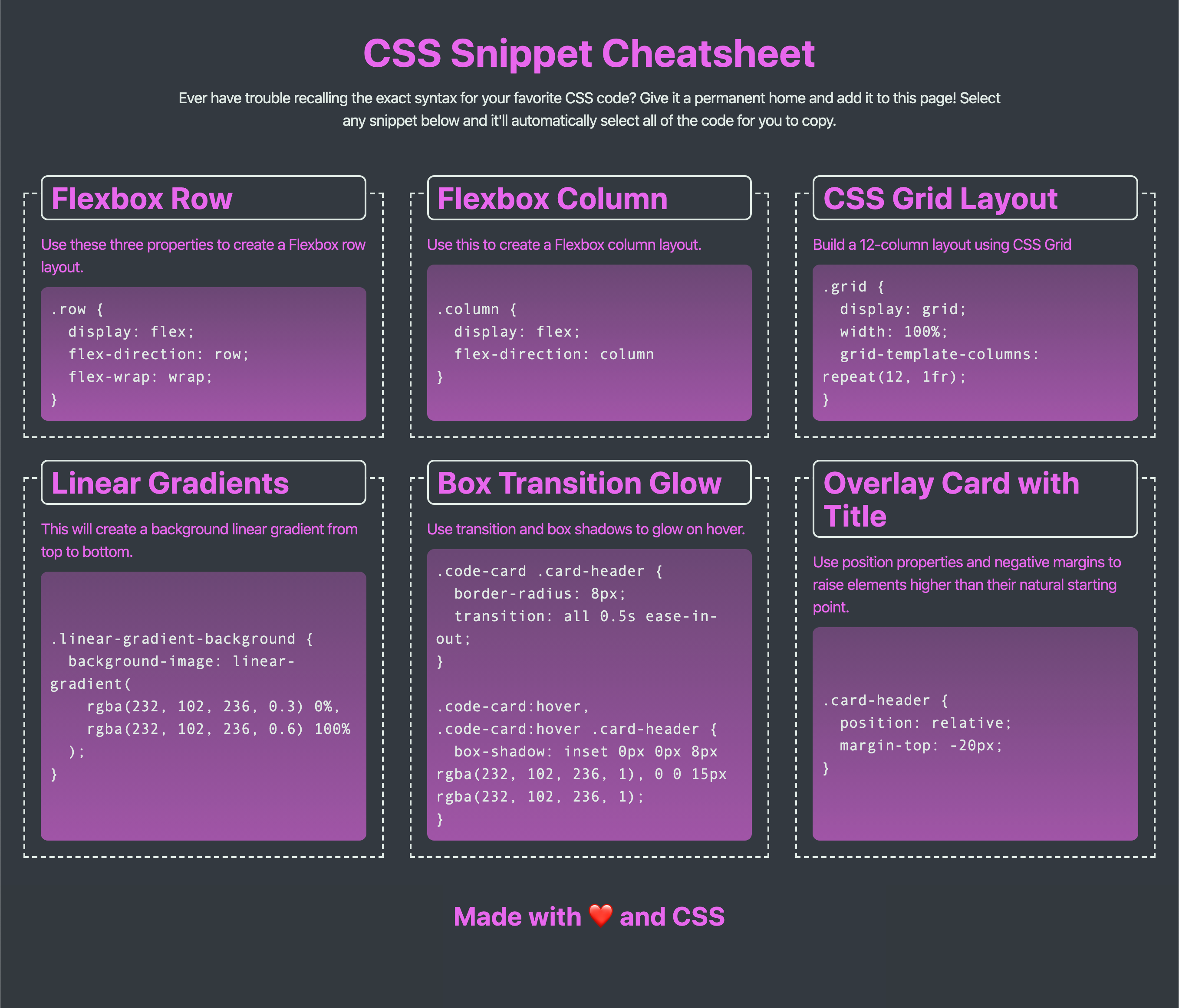 GitHub - WebDevMullins/css-cheat-sheet