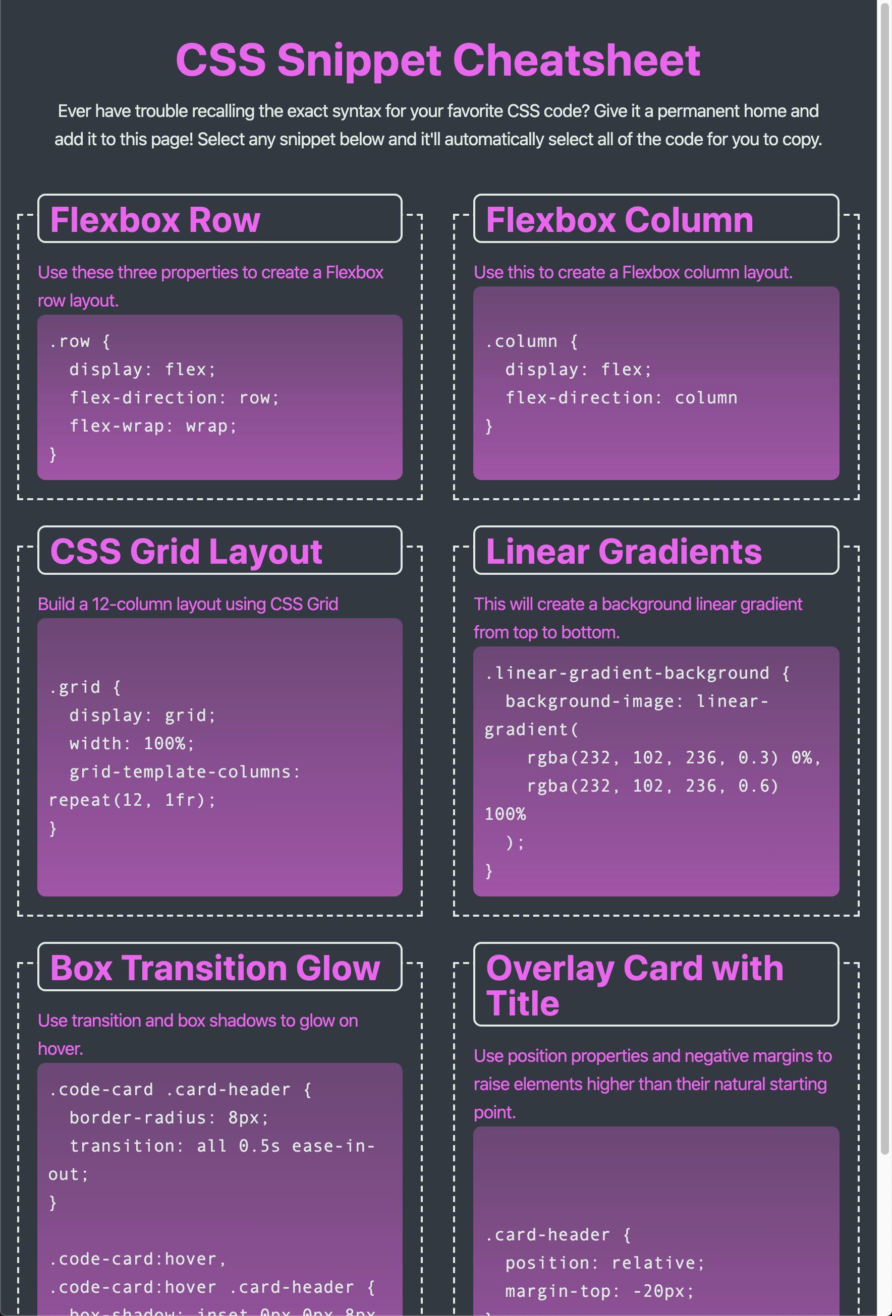 GitHub - WebDevMullins/css-cheat-sheet